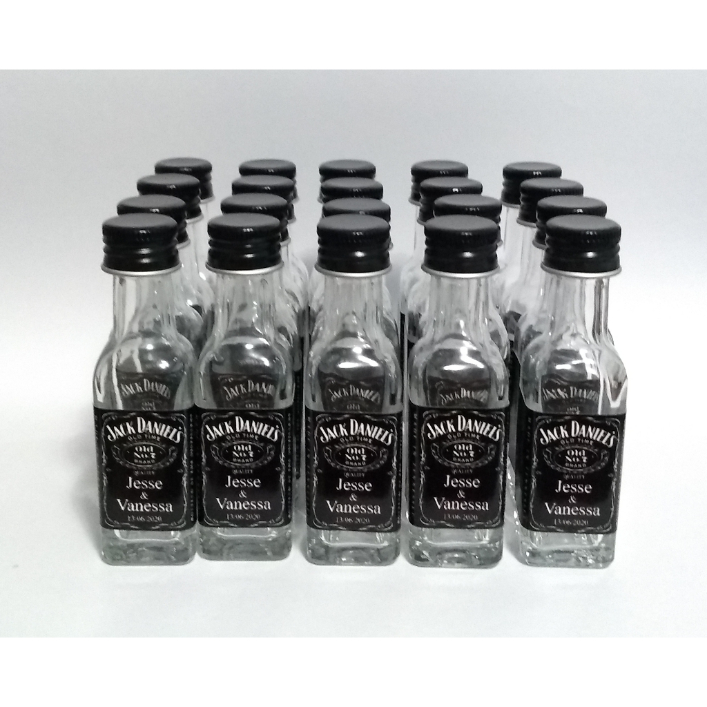 10 Mini Garrafinhas whisky Personalizadas vidro | Shopee Brasil