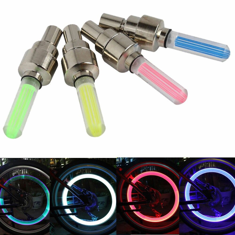 2 lampada led neon Roda Pneu Valvulas Tampa do Bico Bicicleta Moto ...