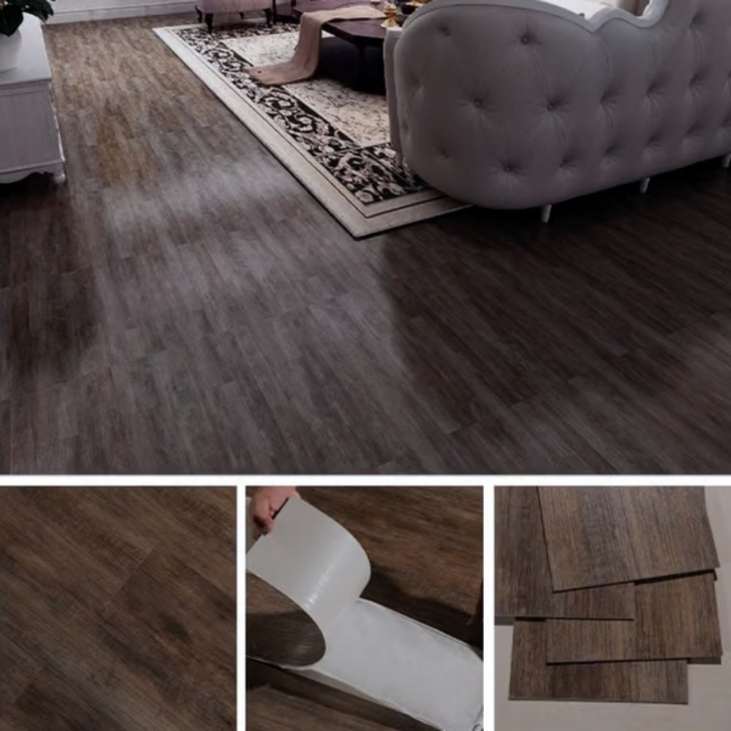 Piso Madeira Vinilico Autocolante 7 Placas 91,4x15,2cm = 1m2 | Shopee ...