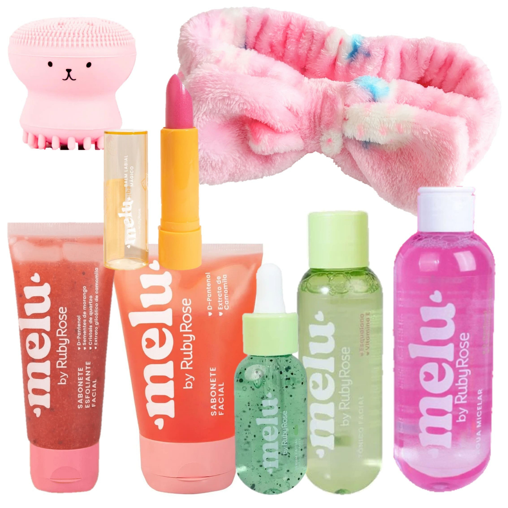 Kit Skincare Melu by Ruby Rose Cuidado Facial Sabonete Tônico Água ...