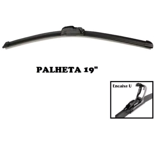Paleta Palheta Silicone Limpador Parabrisa Rodo 19 Polegadas | Shopee Brasil