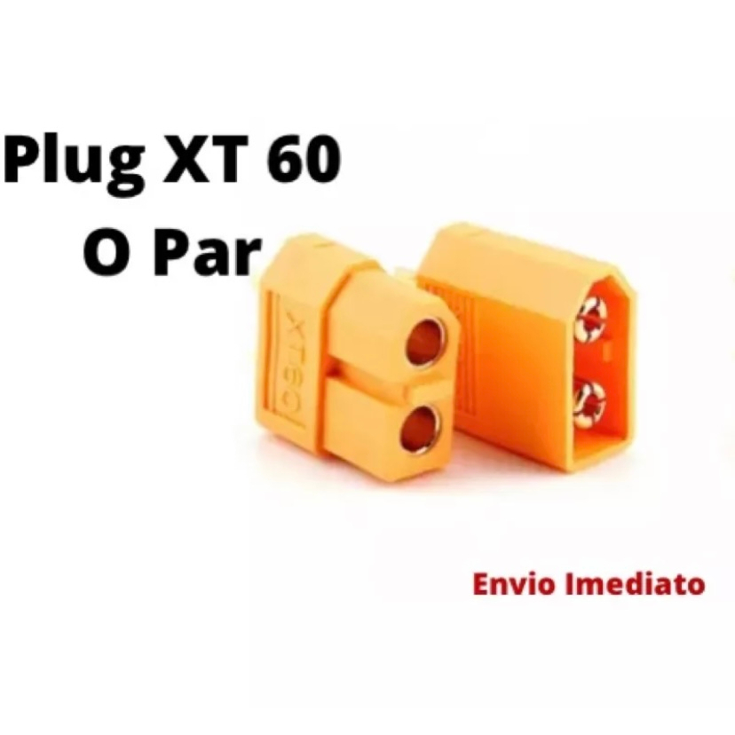 Conjunto com 02 pares de Plug XT 60 conector. | Shopee Brasil