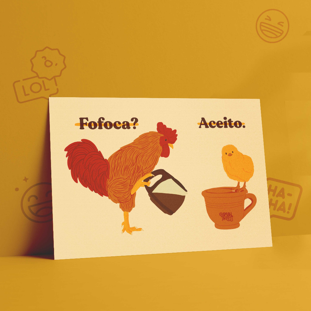 PRINT - FOFOCA || Coleção Memes - Amandrafts | Shopee Brasil