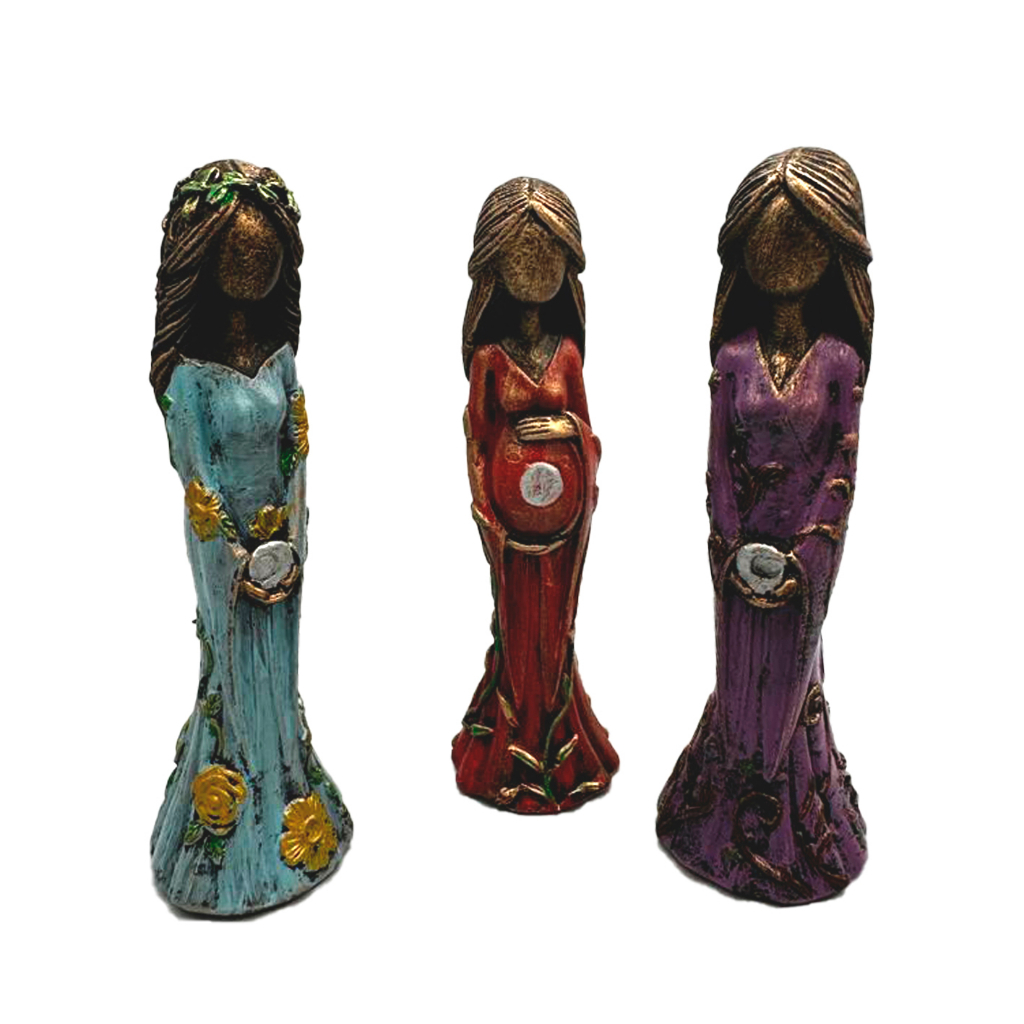 Deusa Trivia Triplice Resina Donzela Mãe E Ancia 14cm | Shopee Brasil
