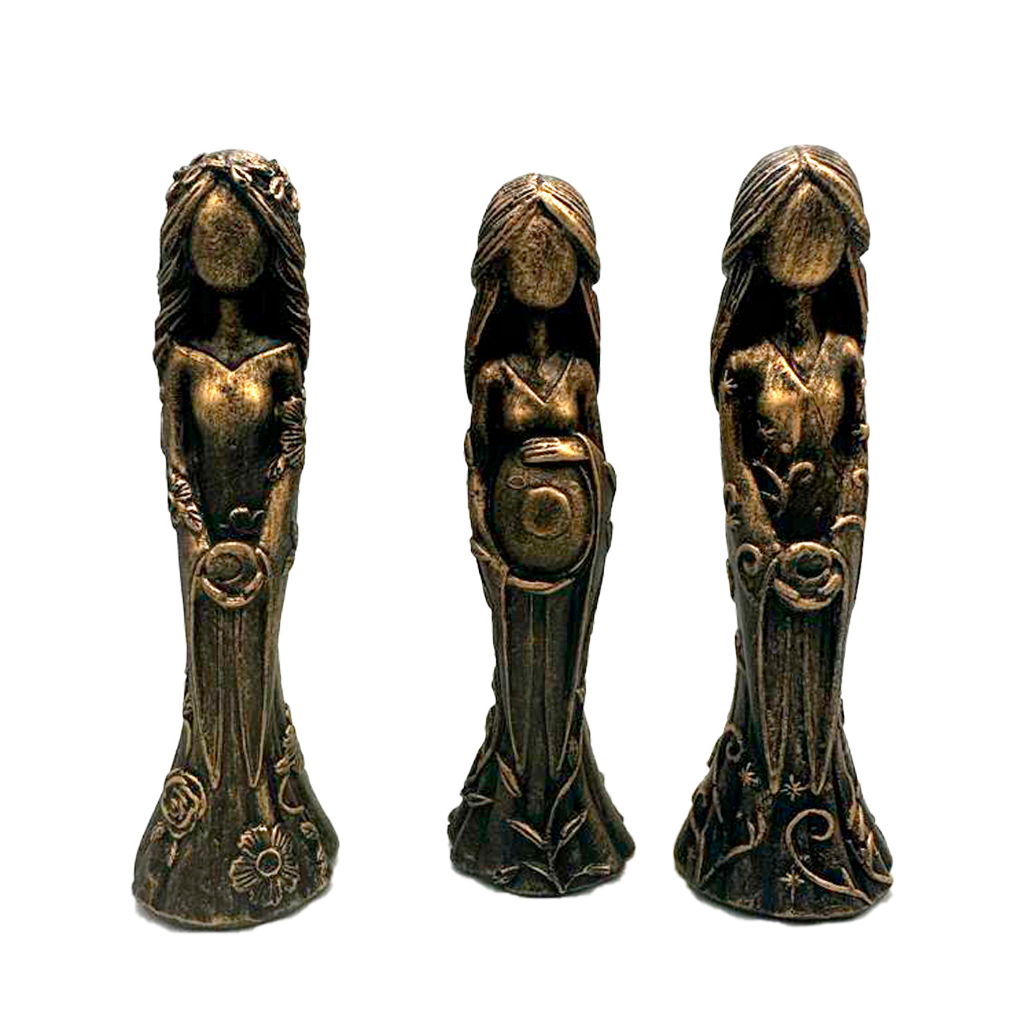 Deusa Trivia Triplice Resina Donzela Mãe E Ancia 14cm Dr | Shopee Brasil
