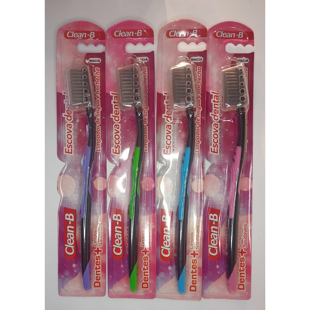 ESCOVA DE DENTE ADULTO CLEAN - B MACIA | Shopee Brasil