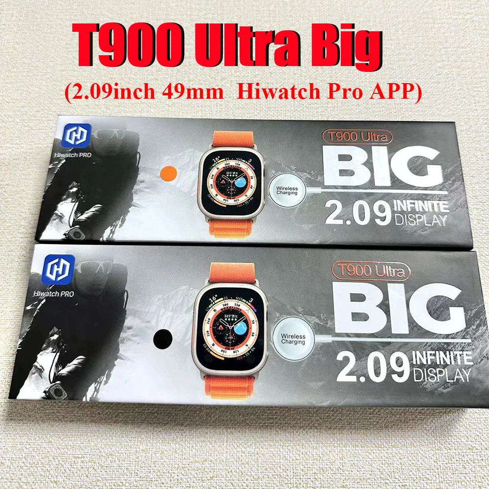 Novo T900 Ultra Big Relógio Inteligente 49mm 2.09 polegada Bluetooth ...