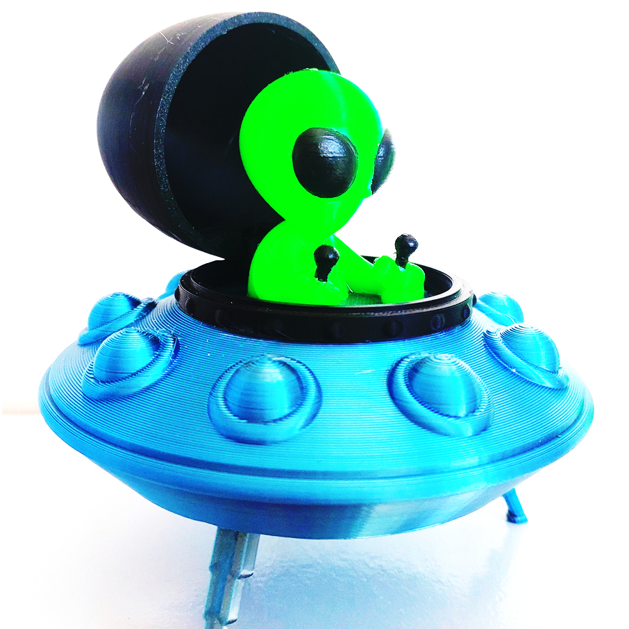 Ovni, Ufo, Disco Voador, Uaps Decorativo com ET, Extraterrestre, Alien Dentro Brinquedo ou ...