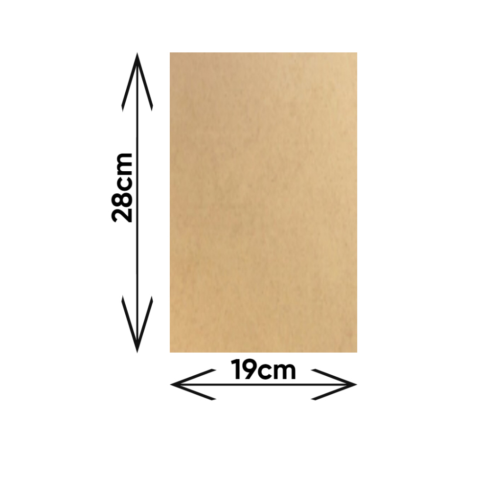 Chapa Mdf Cru 3mm Placa 19x28 cm - 10 unidades - Faz a Boa!