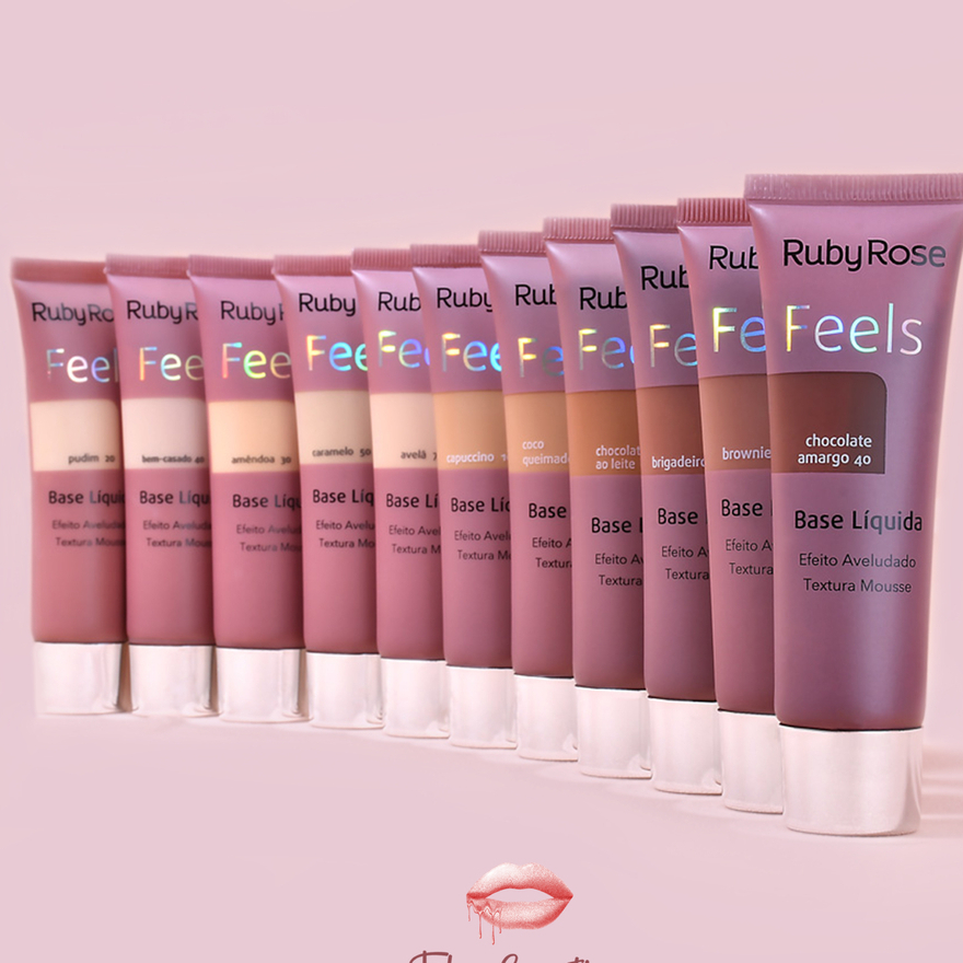 RUBY ROSE base líquida Feels e Soft Matte | Shopee Brasil