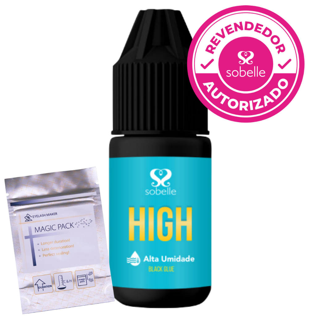 Cola Adesivo Alongamento de Cílios Sobelle High Alta Umidade Extensão de cílios Original Fio a ...