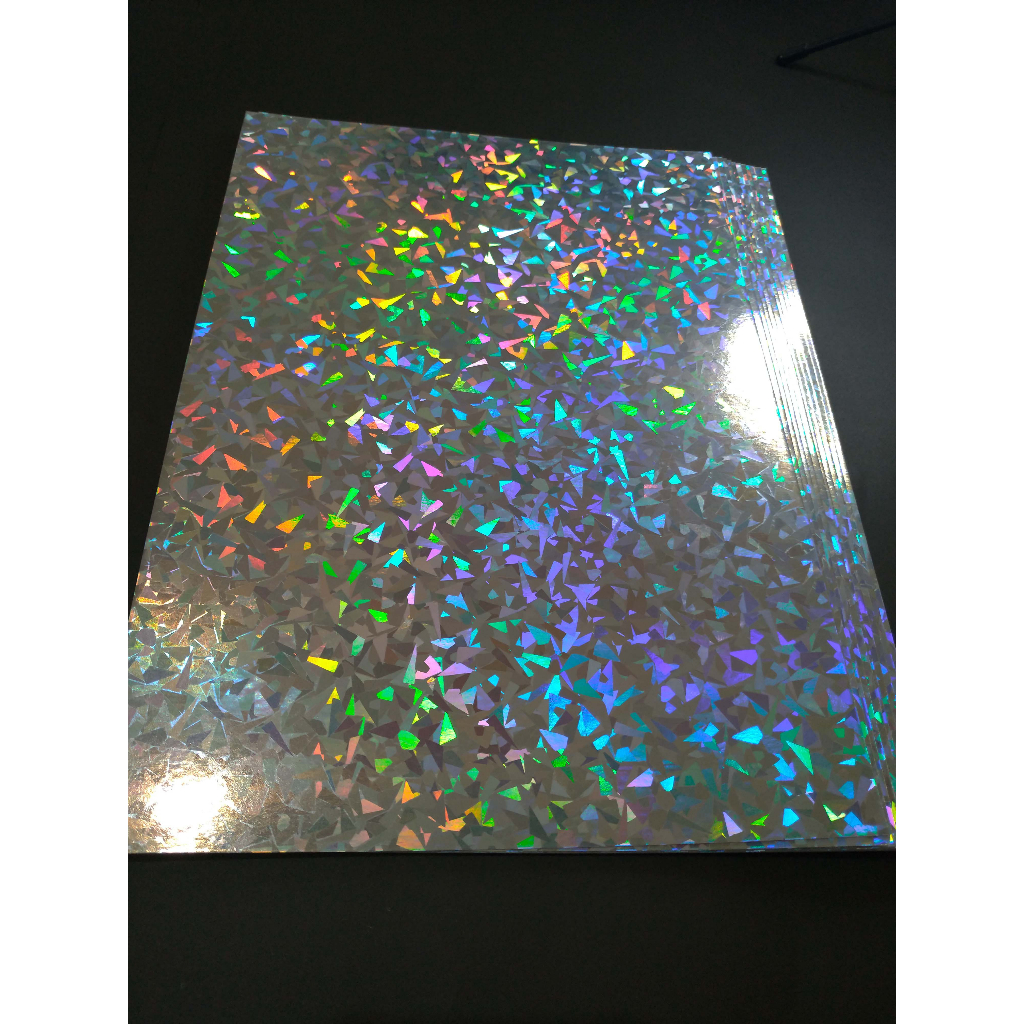 Papel lamicote glitter -250g- A4 - com 10 folhas - Corre Que Ta Baratinho
