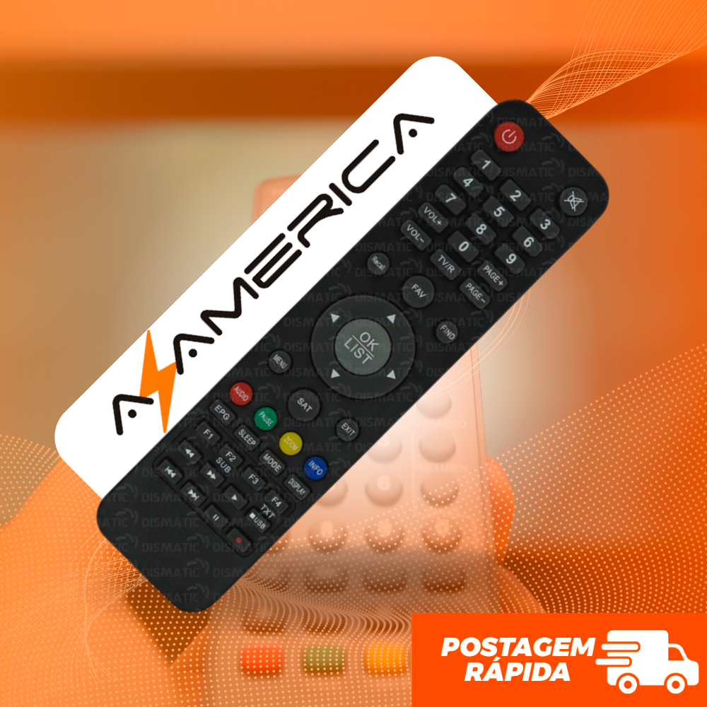 Controle Para Receptor AzAmerica S1001 Plus S1005 S2005 HD Champions ...