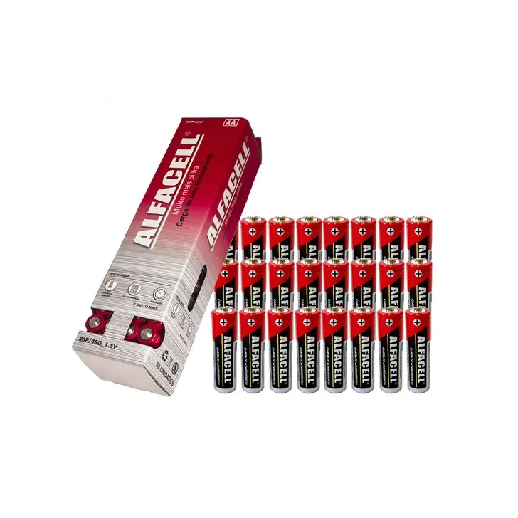 Kit Jogo Pilha Pequena Comum 2AA Com 08 , 12 , 16, 20 ou 24 Unidades 2A ...