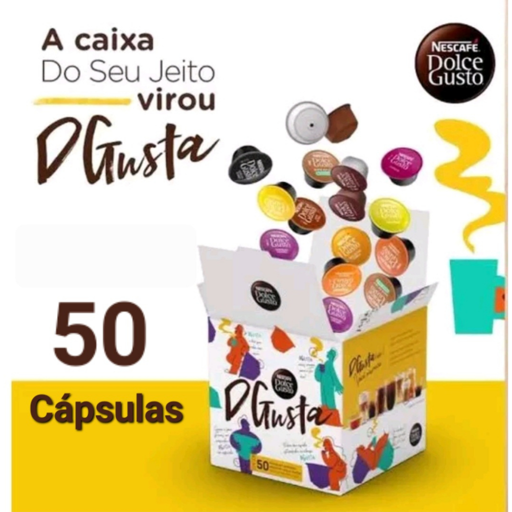 DOLCE GUSTO Kit 50 Cápsulas de Café Dolce Gusto Monte sua Caixa Vários ...
