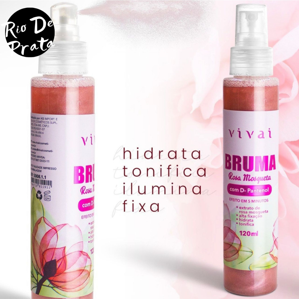 Bruma Rosa Mosqueta com D- Pantenol Alta Fixação - Vivai | Shopee Brasil