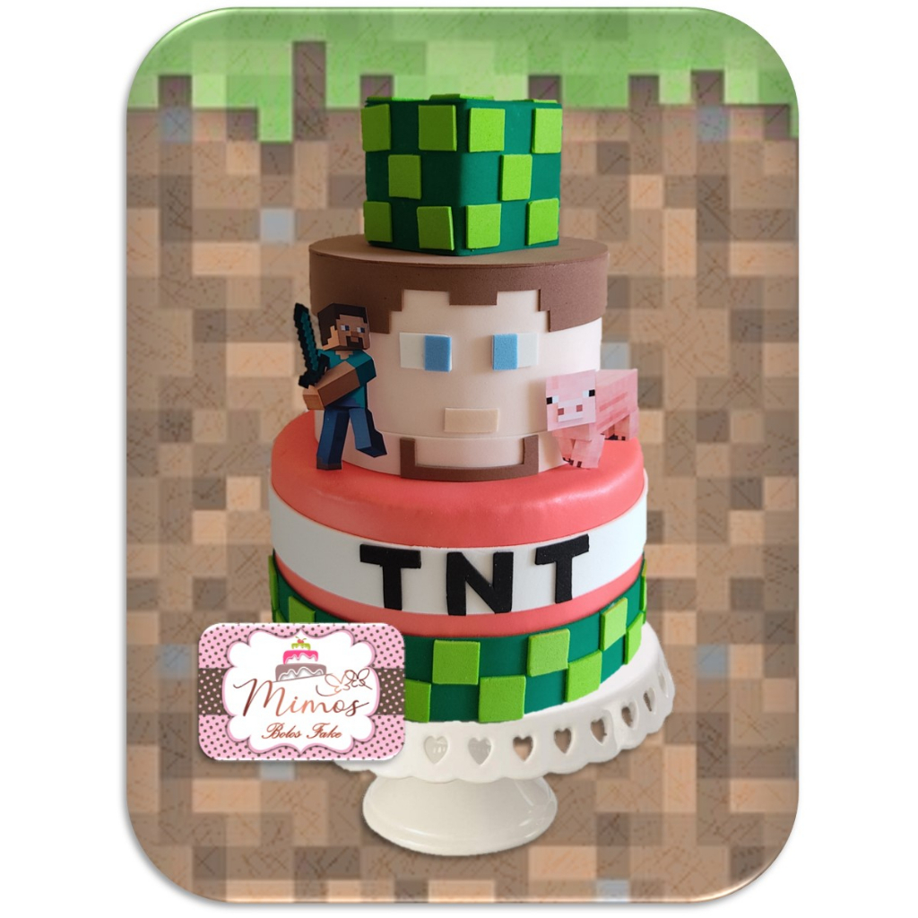 BOLO FAKE - MINECRAFT | Shopee Brasil