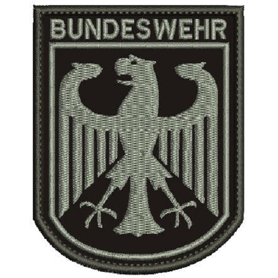 PATCH BORDADO 8,7x6,8cm BUNDESWEHR OFICIAL FORÇAS ARMADAS ALEMÃ com ...