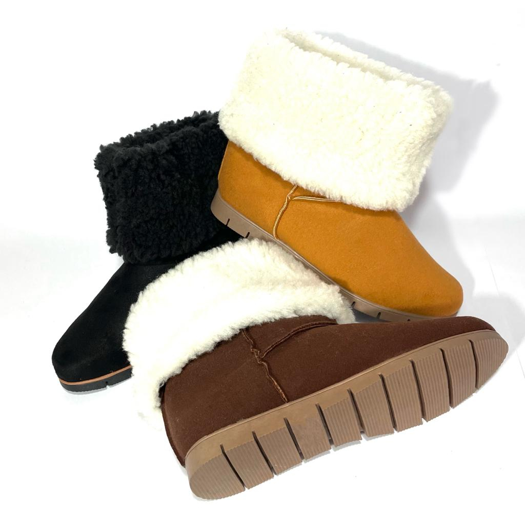 Bota de Pelo Feminina Forrada com Pelinho Quentinha Para o Inverno ...