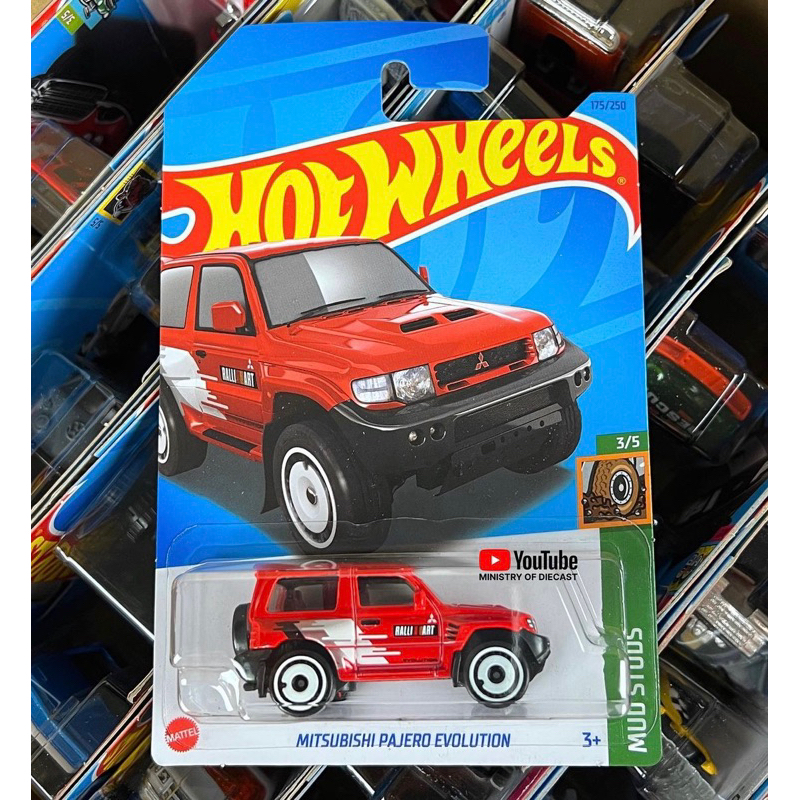 Hot Wheels Mud Studs 2023 - Mitsubishi Pajero Evolution | Shopee Brasil
