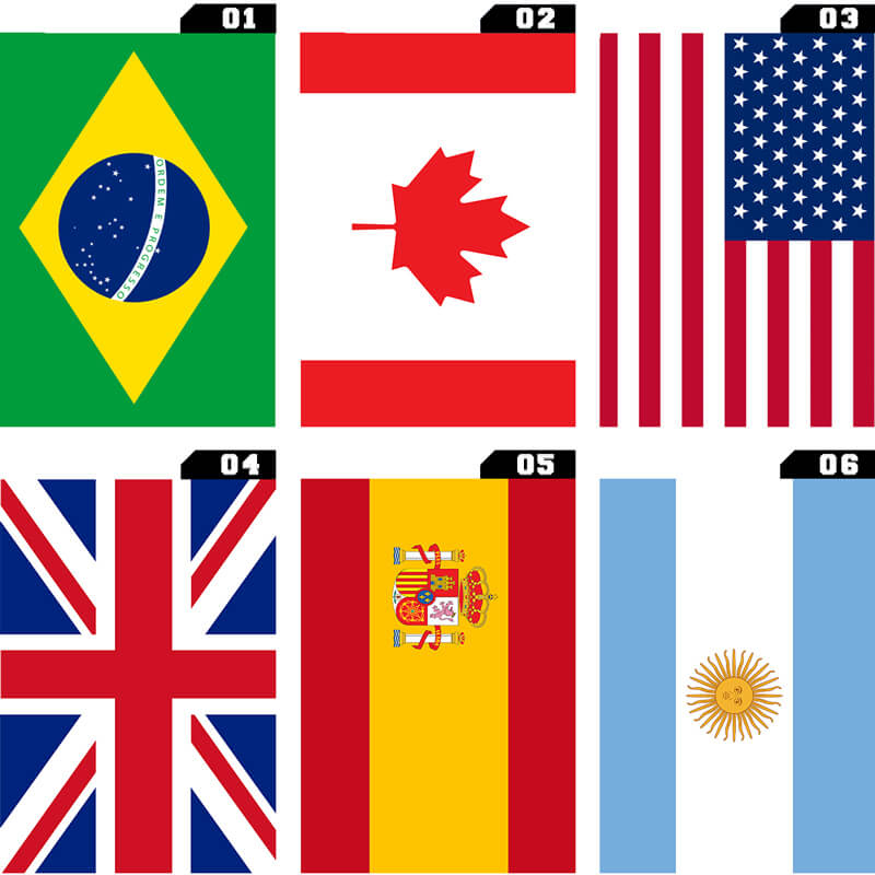 Plaquinhas Decorativas Bandeira de Países - Placa decoração de Parede ...