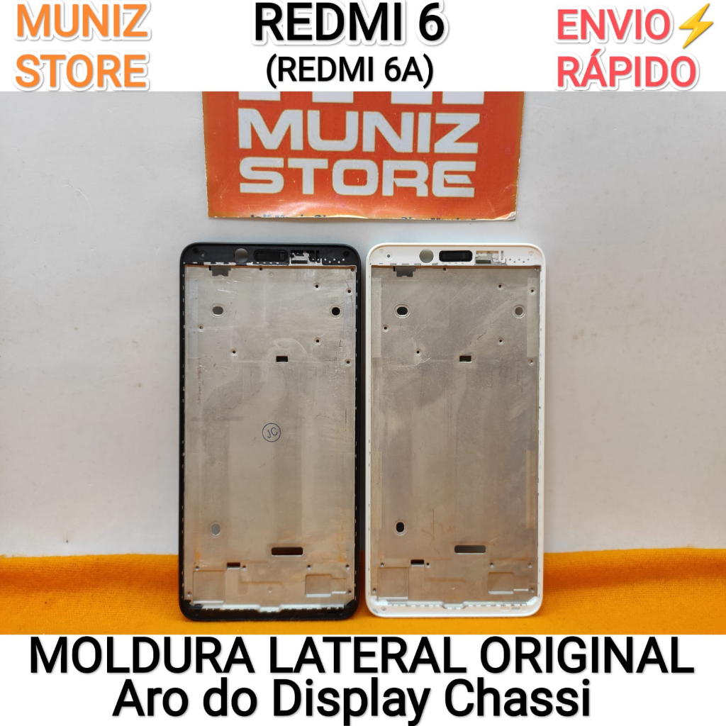 Aro Xiaomi Redmi 6/ Redmi 6A Moldura Lateral Do Display Chassi Original ...