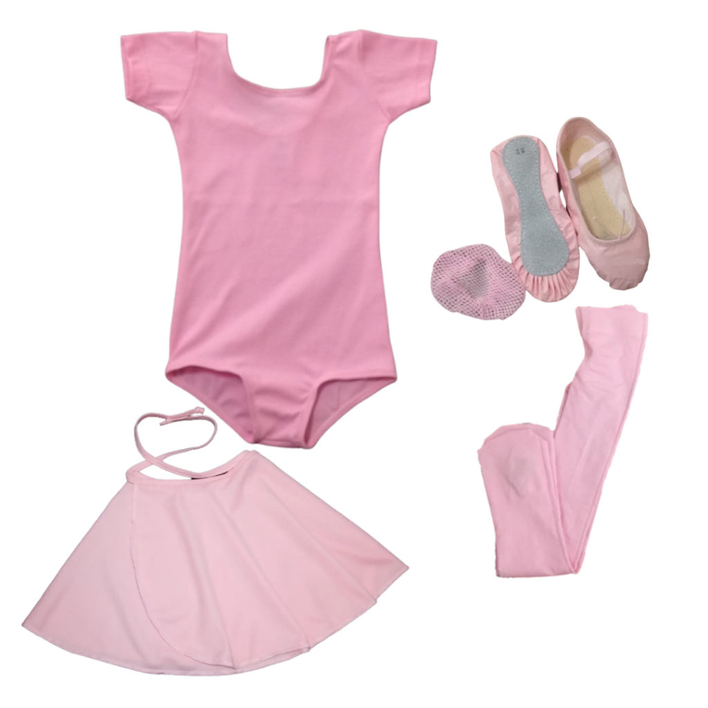 Uniforme de Ballet Infantil Kit Bailarina 5 itens Roupa de Balé ...