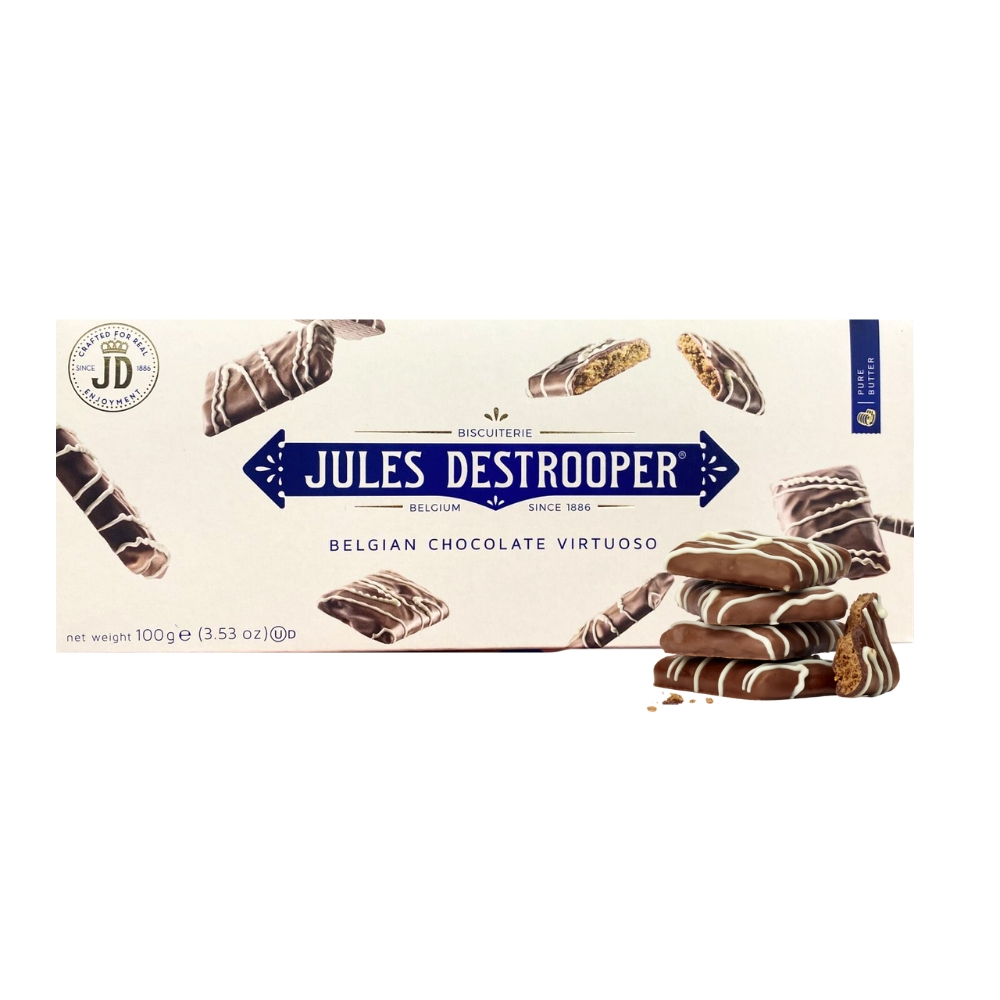 Biscoito Belga Jules Destrooper Chocolate Virtuoso 100g | Shopee Brasil