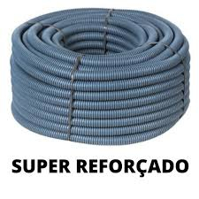 Conduite eletroduto elétrico corrugado reforçado 3/4 preto rolo com 50 ...