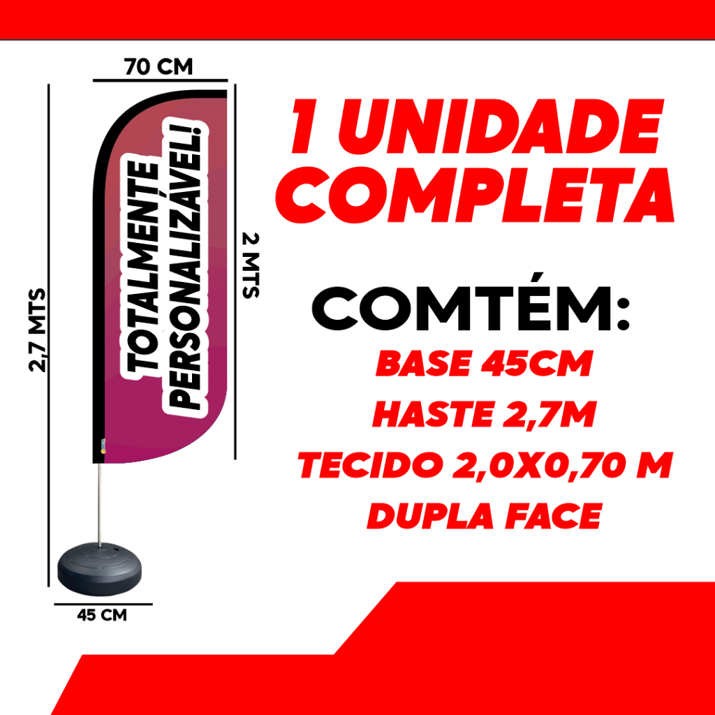KIT WIND BANNER COMPLETO PERSONALIZADO | Shopee Brasil