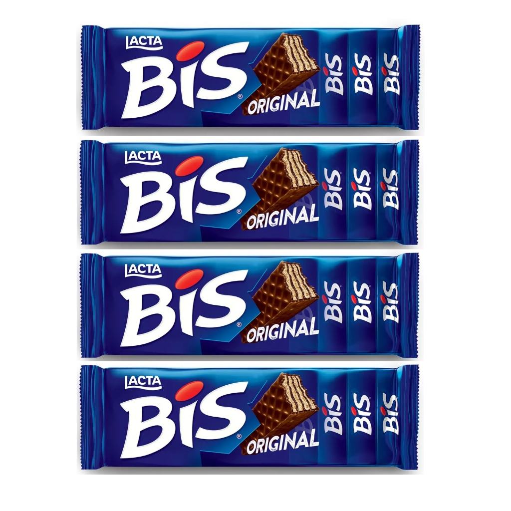 Chocolate Bis Original Lacta 126g - Kit com 4 unidades | Shopee Brasil