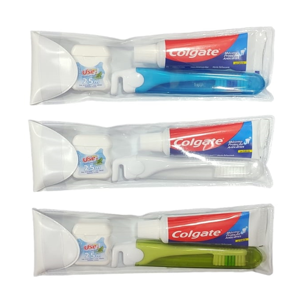 Kit C/ 10 Escova Viagem,creme Dental Colgate Mini,fio 25 Mts | Shopee ...