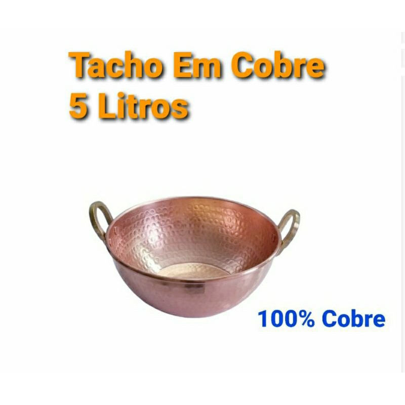 Panela Tacho Em Cobre 5 Litros Original Envio Imediato | Shopee Brasil