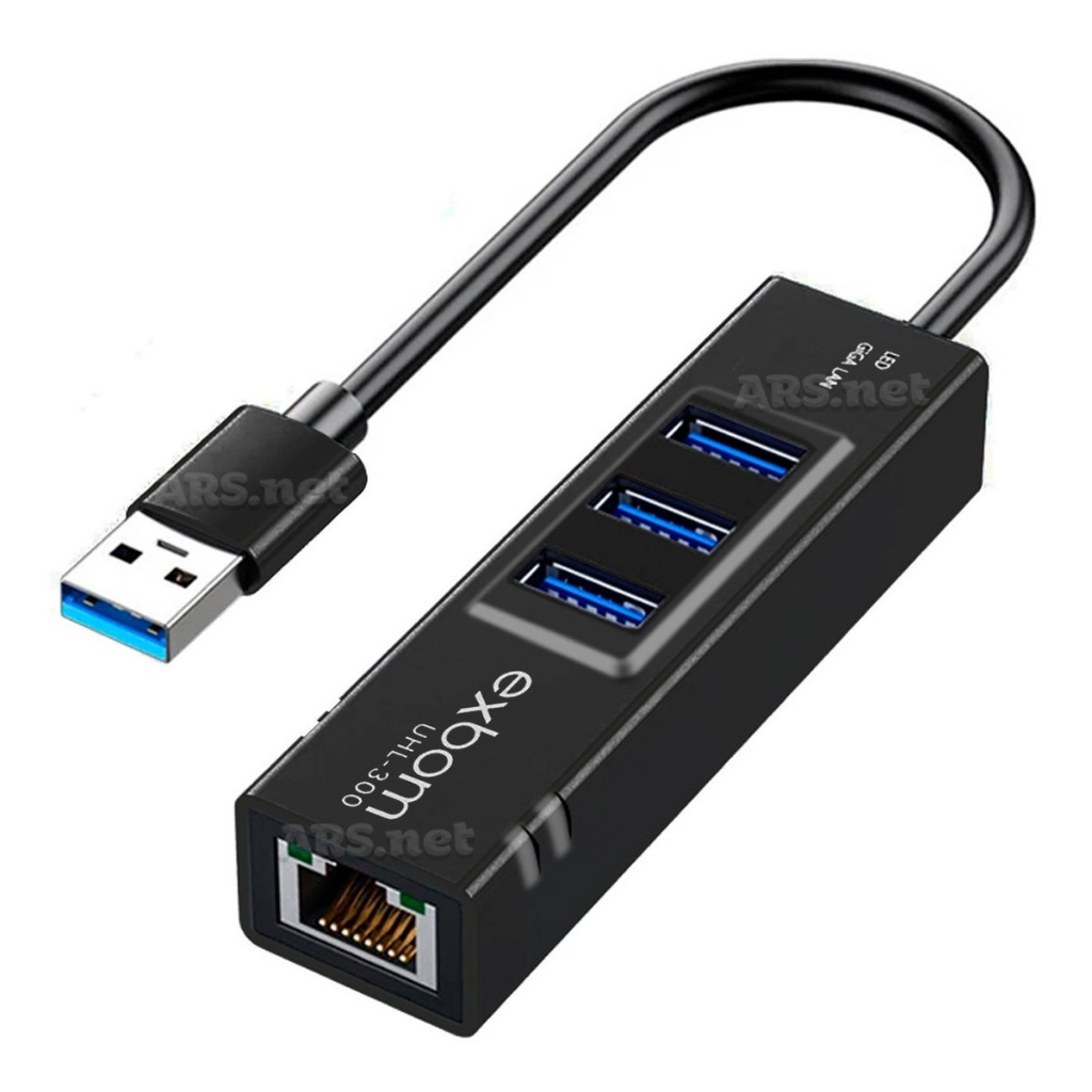 Cabo Hub Usb 3.0 C/ 3 Portas + Adaptador Rj45 Ethernet Lan - Desconto ...