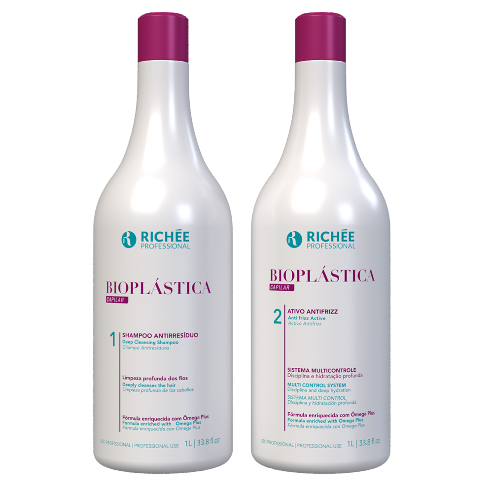 Richee Kit Bioplastica Capilar - 1 litro cada frasco | Shopee Brasil