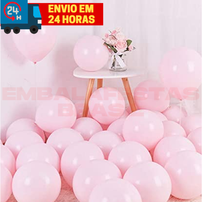 50 Unidades Balão Rosa Candy Tamanho 9 Candy Color - Escorrega o Preço