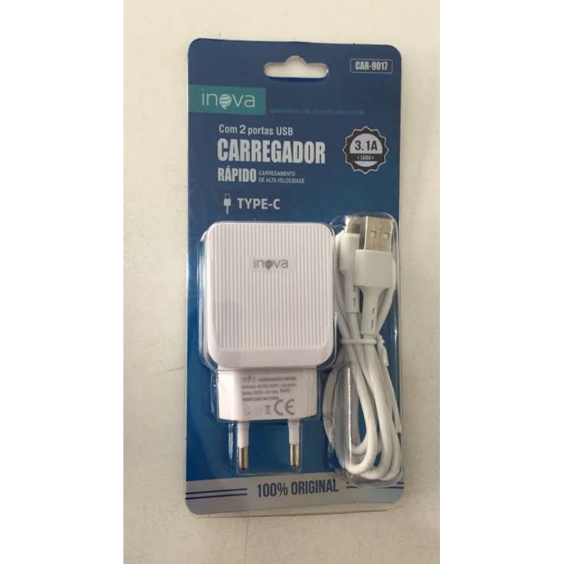 carregador rapido original para celular/ smartphone Tipo C 3.1A da ...