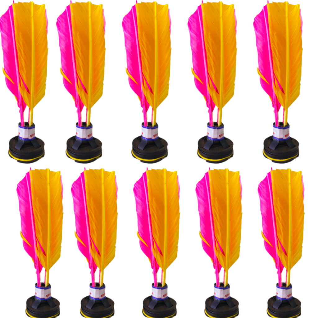 Kit Peteca Oficial Profissional Indígena Pena Colorida Sakisteca Peteca ...