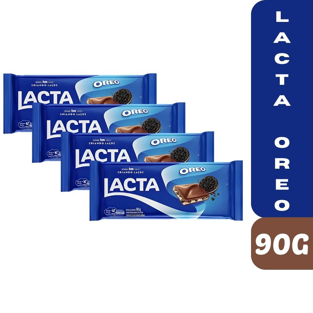 Kit 4 Lacta Chocolate Oreo 90g | Shopee Brasil