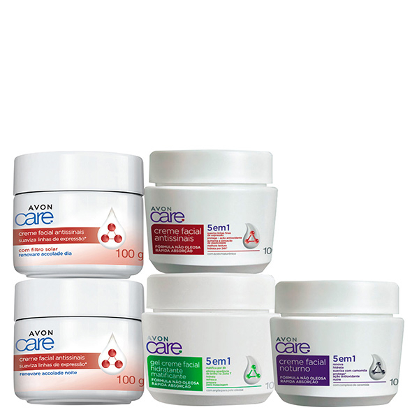 Creme Facial Hidratante Avon Care Accolade/ Aclara/ Hidratação Intensa ...