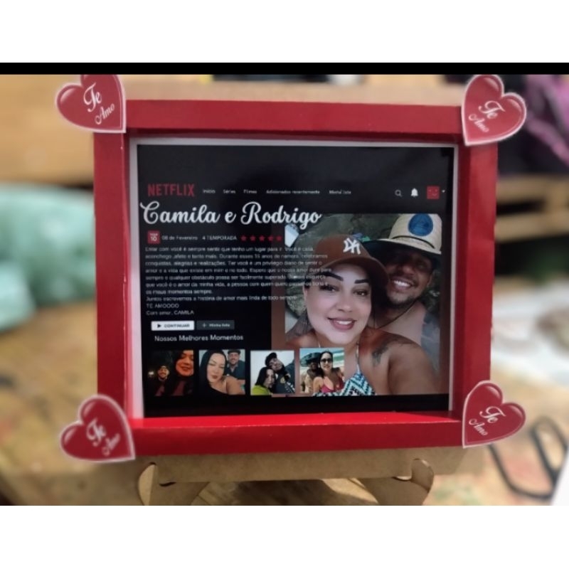 Quadro Personalizado com foto Netflix presente dia dos Namorados ...