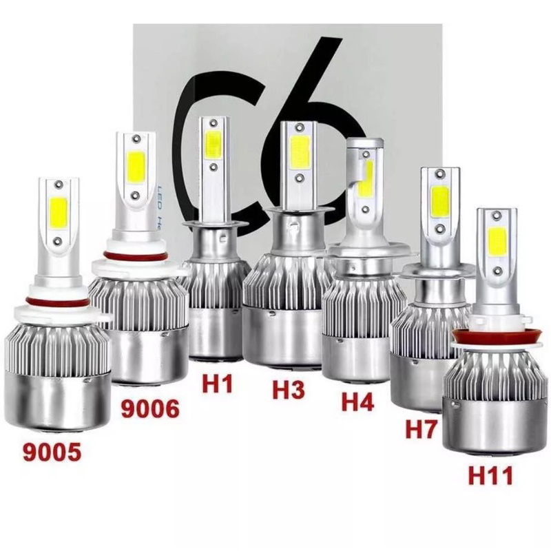 Lâmpada C6 7200k Led H1 H3 H4 H7 H8 H16 Hb3(9005) Hb4(9006) Branco | Shopee Brasil
