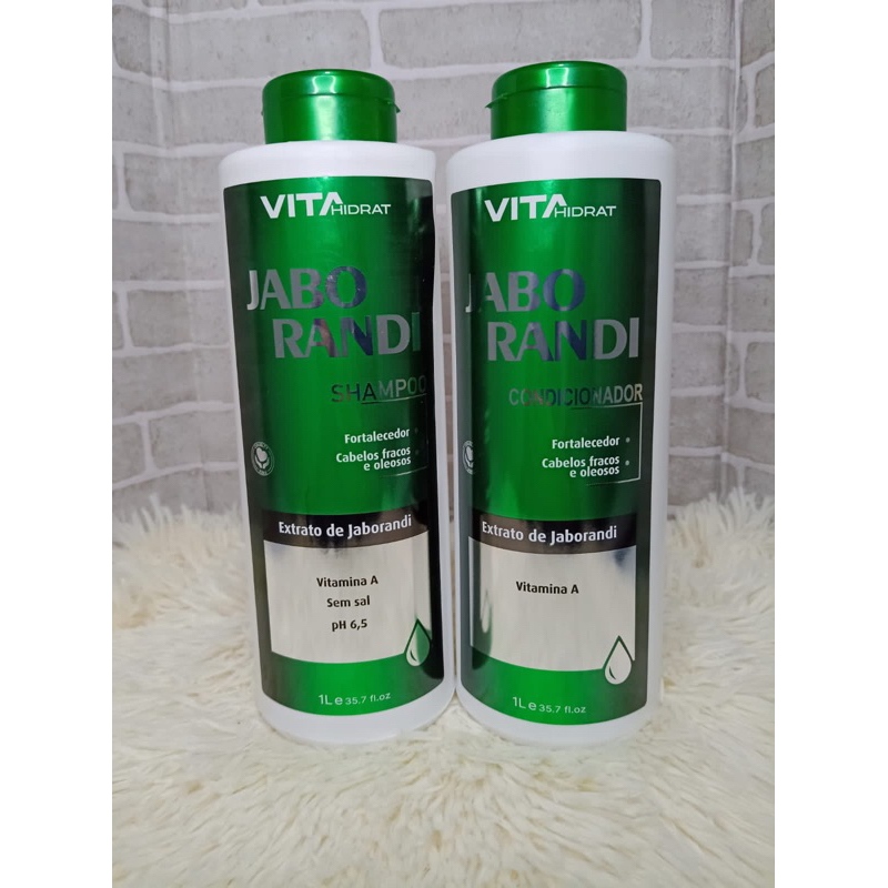 KIT SHAMPOO E CONDICIONADOR 1 LITRO JABORANDI | Shopee Brasil