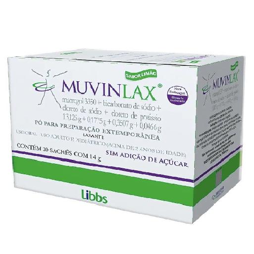 Muvinlax 20 Saches Original Laxante Regulador Intestino (caixa fechada ...