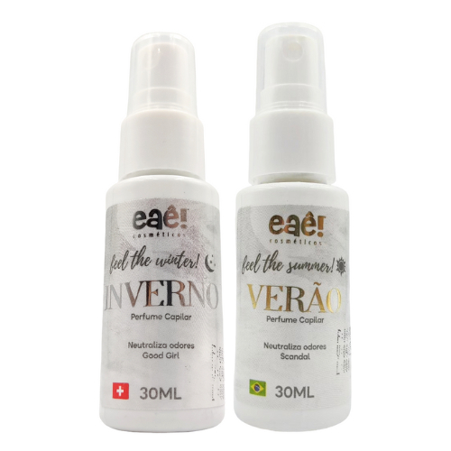 Kit Perfume Capilar Verão e Inverno 30ml Finalizador Neutraliza Odores ...