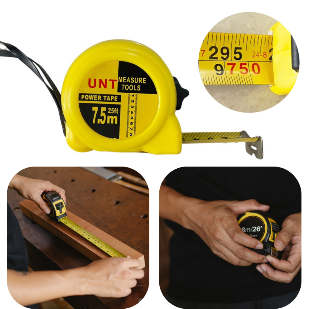 Trena Fita Métrica Retrátil Com Trava 7,5 metros Régua Precisão ...