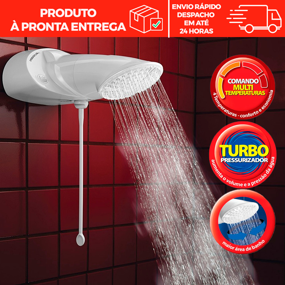 Chuveiro Elétrico Ducha Lorenzetti Top Jet Turbo Multitemperaturas com ...