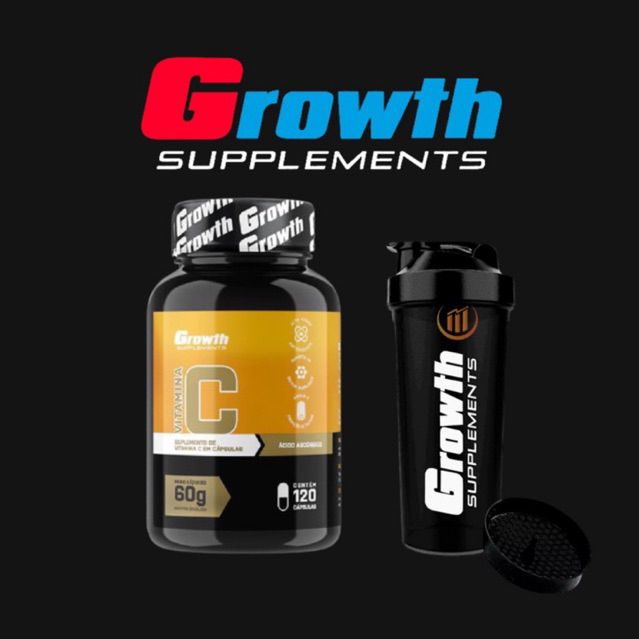 Vitamina C 120 Cápsulas Growth Supplements | Shopee Brasil