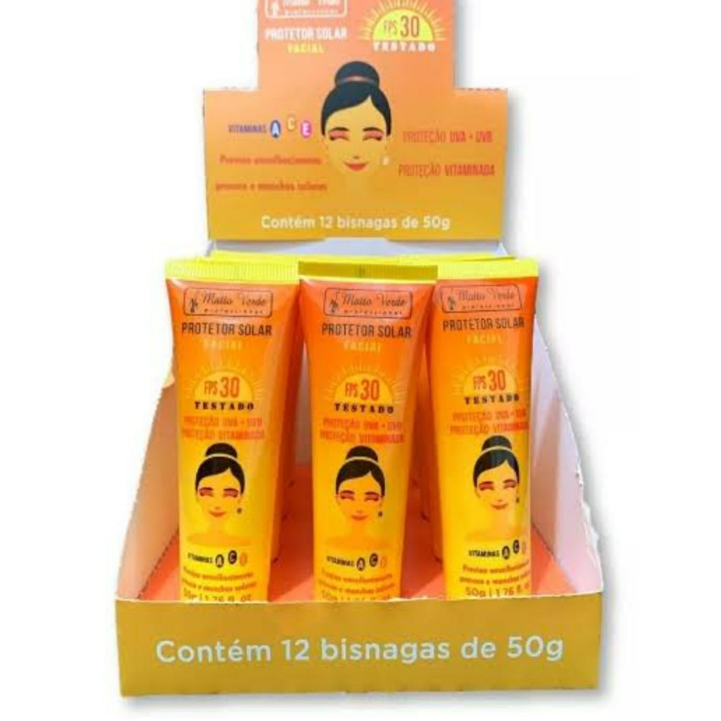 Kit 10 Protetor Solar FPS 30 Proteção Vitaminada Revenda | Shopee Brasil