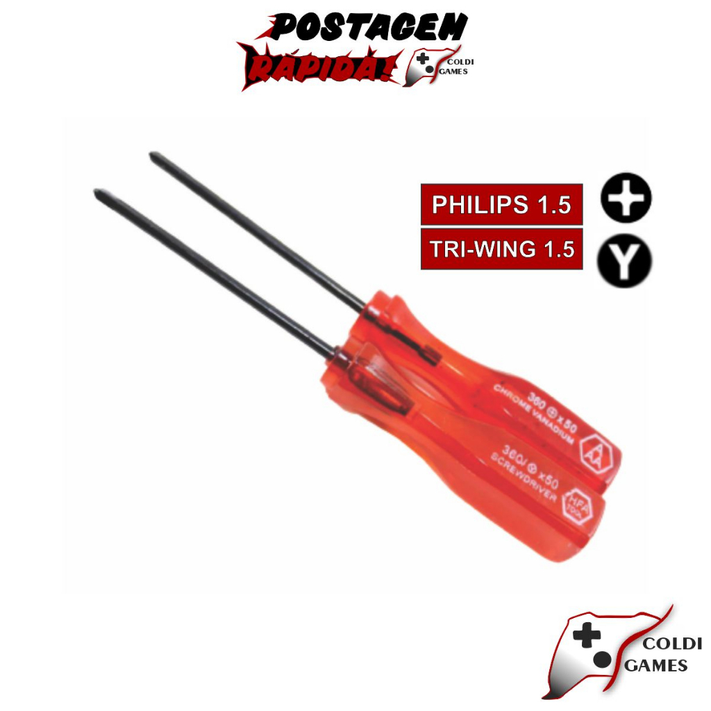 Chave Tri-wing Y 1.5 e X 1.5 Nintendo Switch / Lite / 3ds | Shopee Brasil